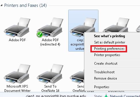 Windows Printing: Department Code — Purdue IT | Client Support Services | Engineering ...